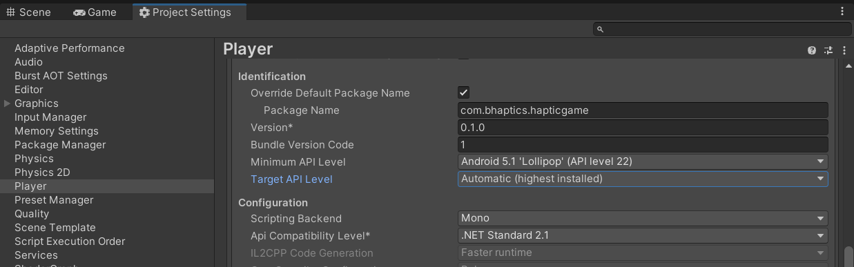 Guide for Unity | bHaptics Developer